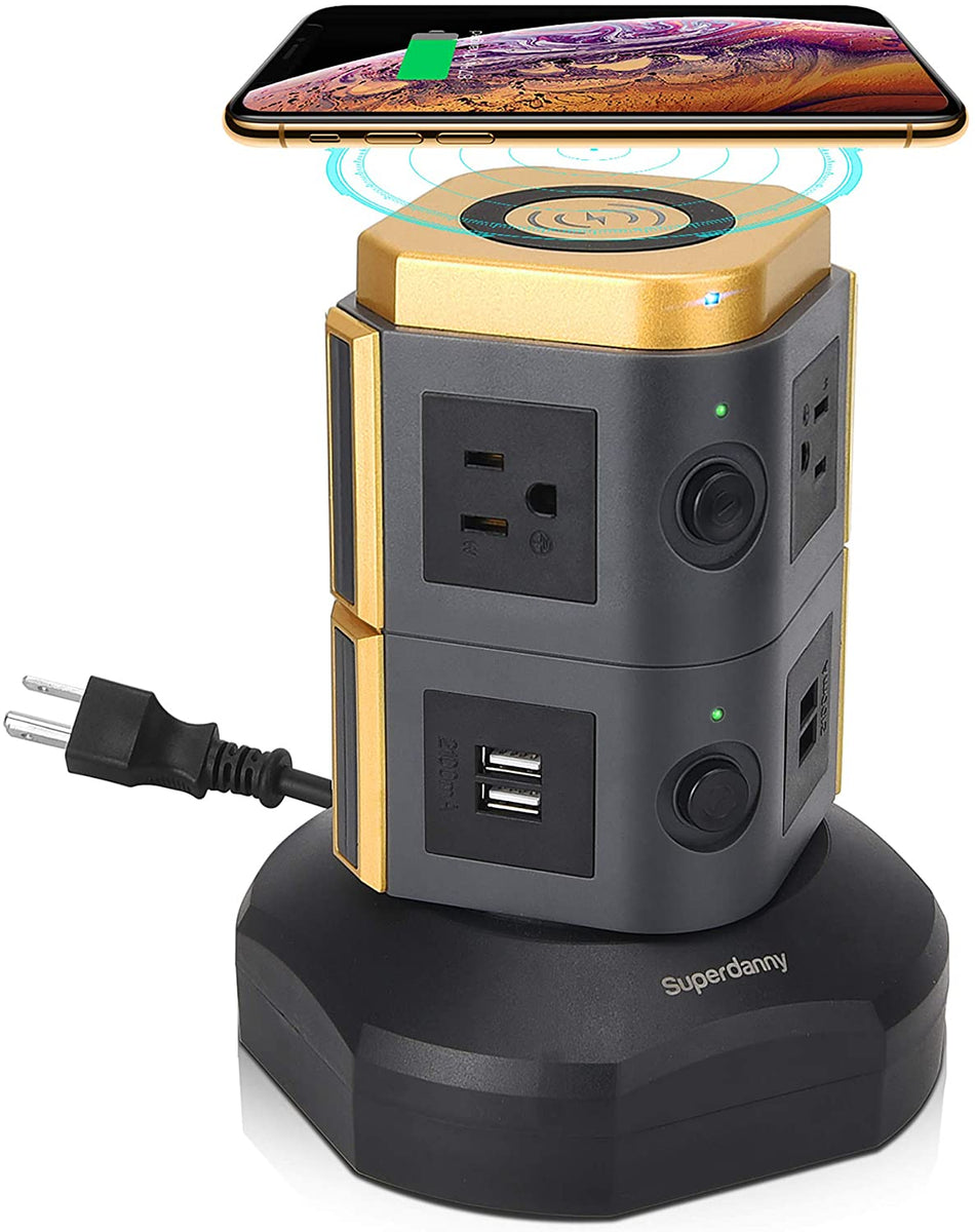 Desktop Mobile Charging Station Power Strip Tower – All About Tidy