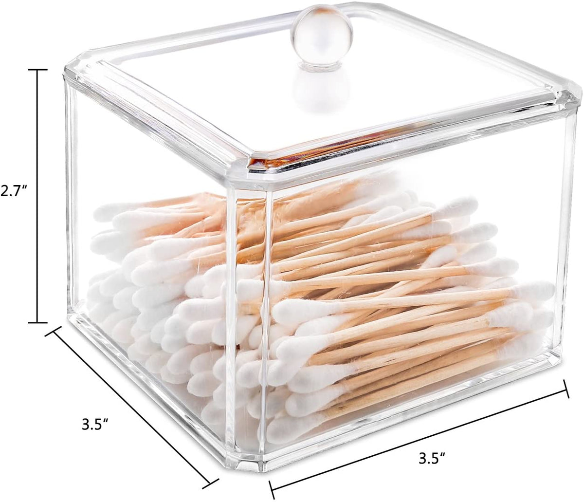 Clear Acrylic Q-Tip / Cotton Swab Storage Container – All About Tidy